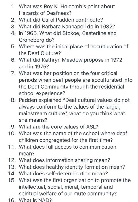 1. What was Roy K. Holcomb's point about Hazards of | Chegg.com