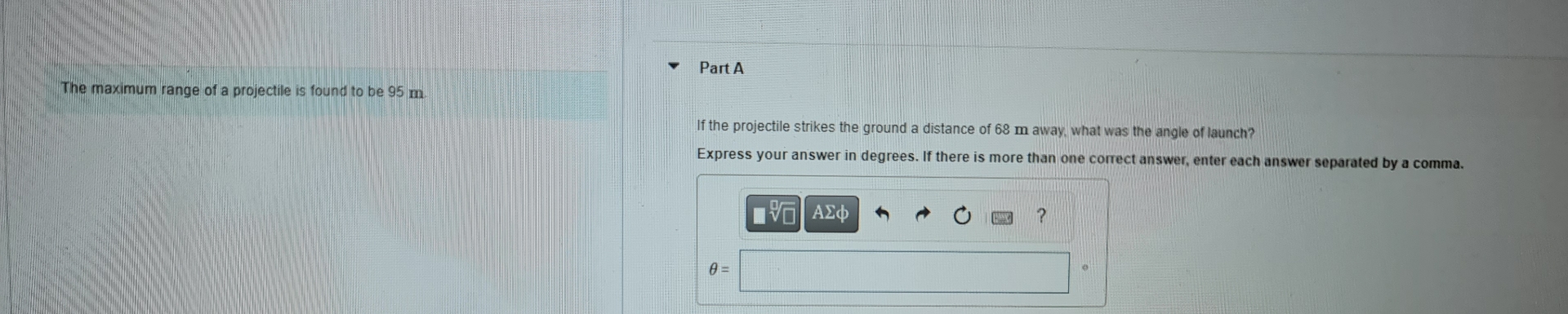 Solved The maximum range of a projectile is found to be | Chegg.com