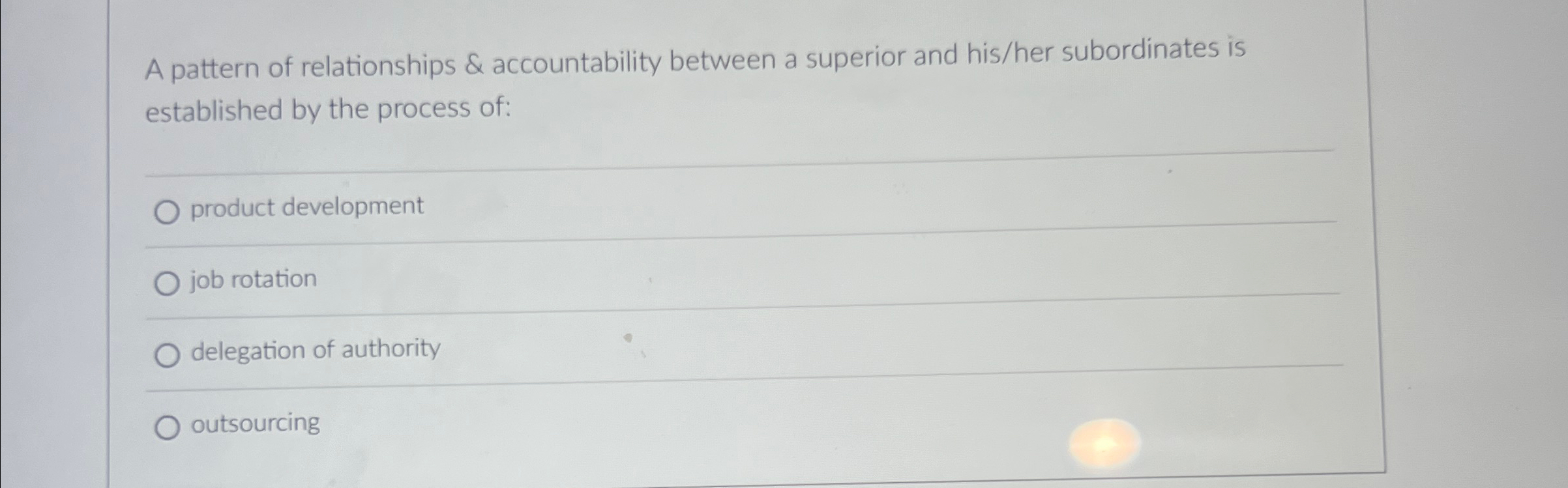 Solved A pattern of relationships & accountability between a | Chegg.com