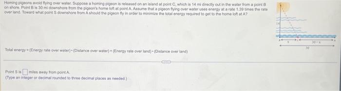 Solved Homing pigoons avoid fying over water. Suppose a | Chegg.com