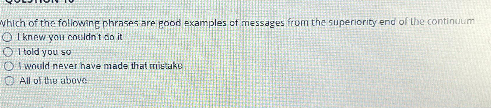 Solved Which of the following phrases are good examples of | Chegg.com