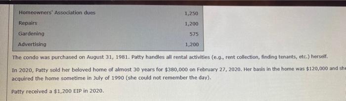 Solved In 2020, Professor Patricia (Patty) páté retired from | Chegg.com