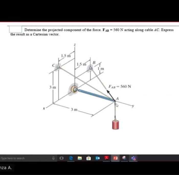 Solved i want the unit vector for AB and AC .. and the | Chegg.com