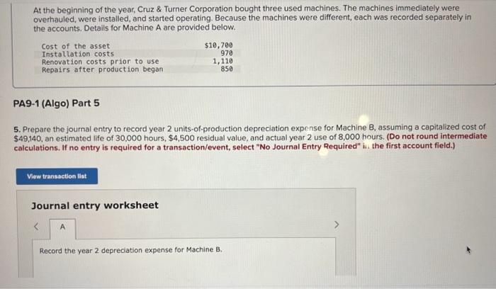 Solved Required information PA9-1 (Algo) Computing | Chegg.com