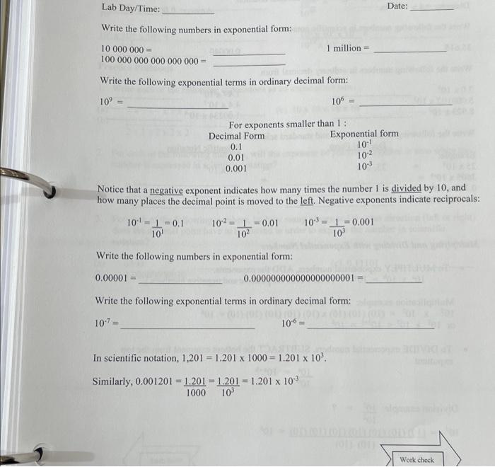Solved Write the following numbers in exponential form: | Chegg.com