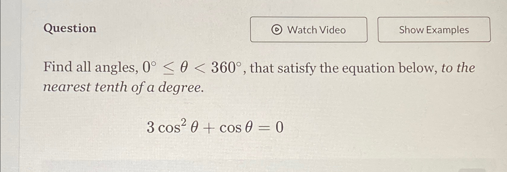 Solved QuestionFind all angles, 0°≤θ