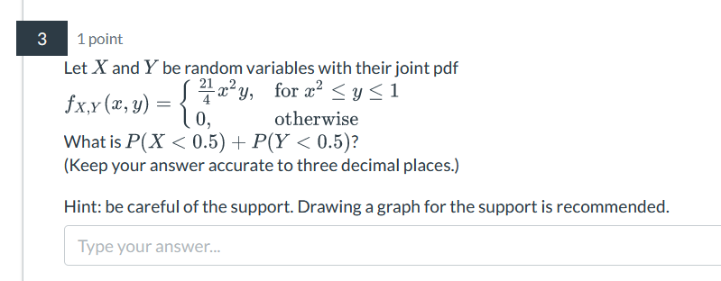 Solved 31 pointLet x and Y be random variables with their | Chegg.com Solved 31 pointLet x and Y be random variables with their | Chegg.com