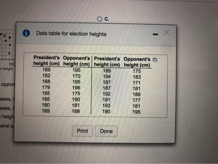 Solved The table provided below shows paired data for the | Chegg.com