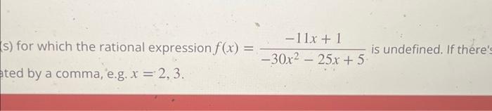Solved (s) for which the rational expression | Chegg.com