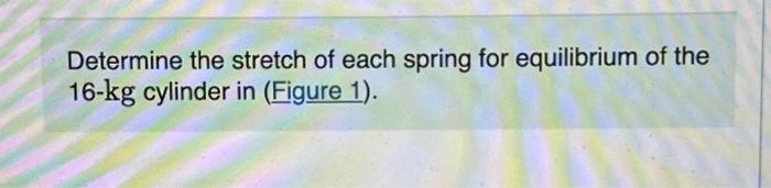 Solved 1 of 1Determine the stretch of spring AB. Express | Chegg.com