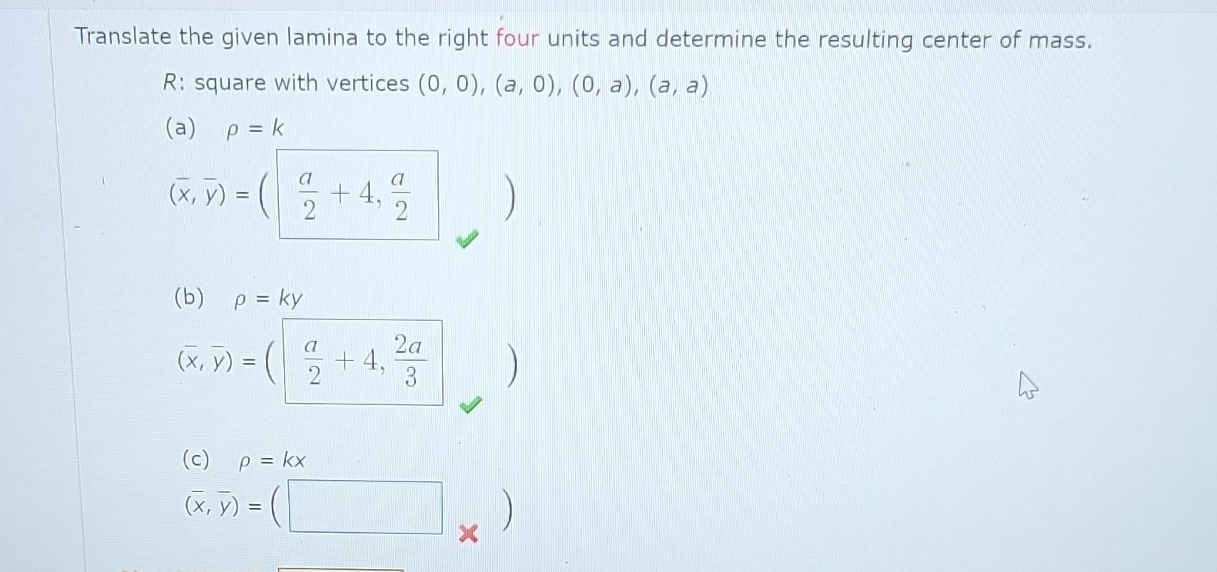 Solved Translate the given lamina to the right four units | Chegg.com