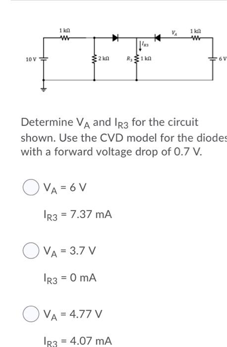 Solved 1 kn 1 ΚΩ w w ['ra R, 31kn 10 V 2 k 2 kn 6 V | Chegg.com