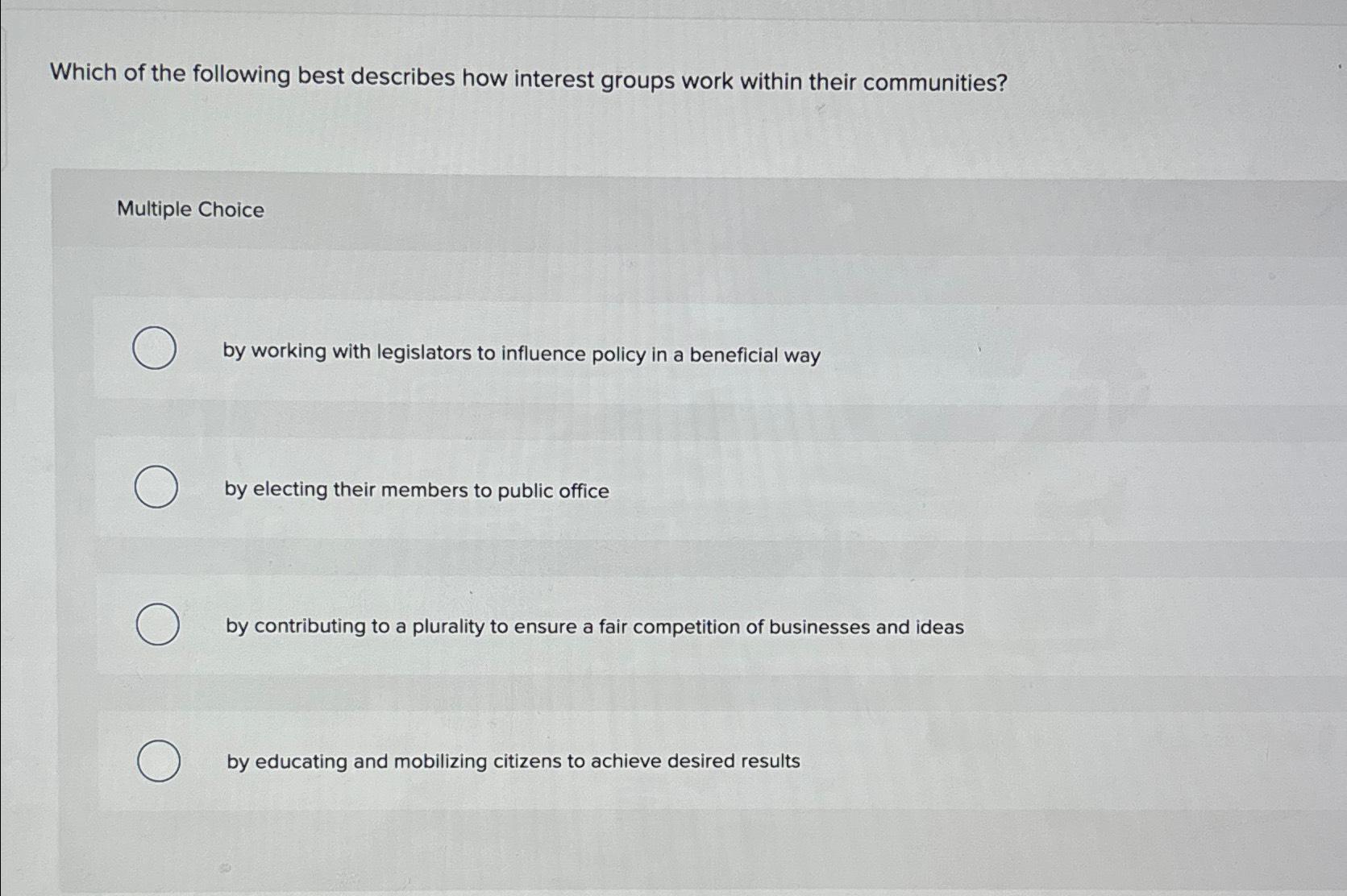 Solved Which of the following best describes how interest | Chegg.com