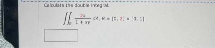 Solved Calculate the double integral. | Chegg.com