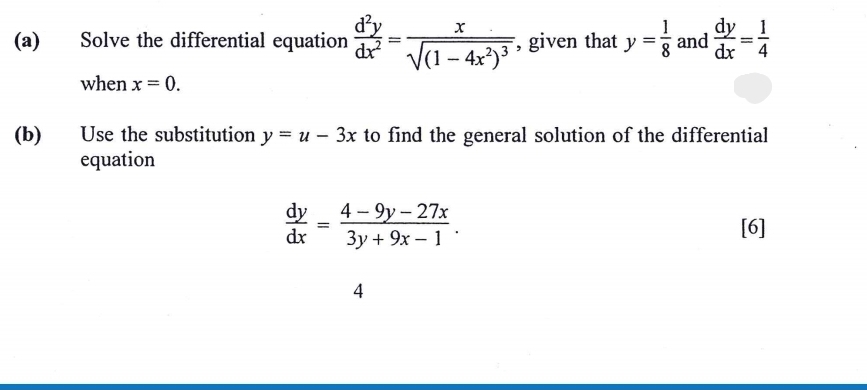 Solved (a) ﻿Solve the differential equation | Chegg.com