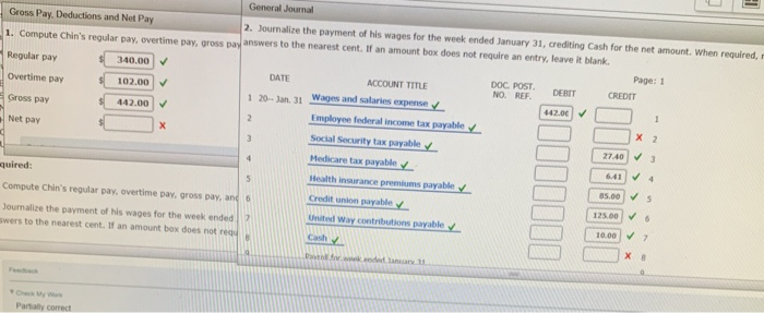 Solved Instructions Gross Pay, Deductions, and Net Pay | Chegg.com