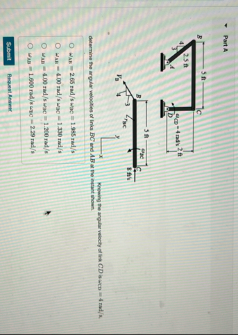 Solved Part A determine the angular velocities of links BC | Chegg.com