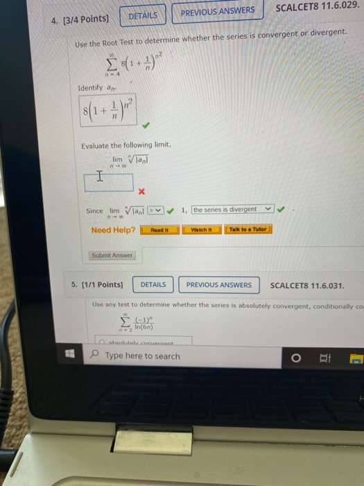 Solved SCALCET8 11.6.029. DETAILS PREVIOUS ANSWERS 4. [3/4 | Chegg.com