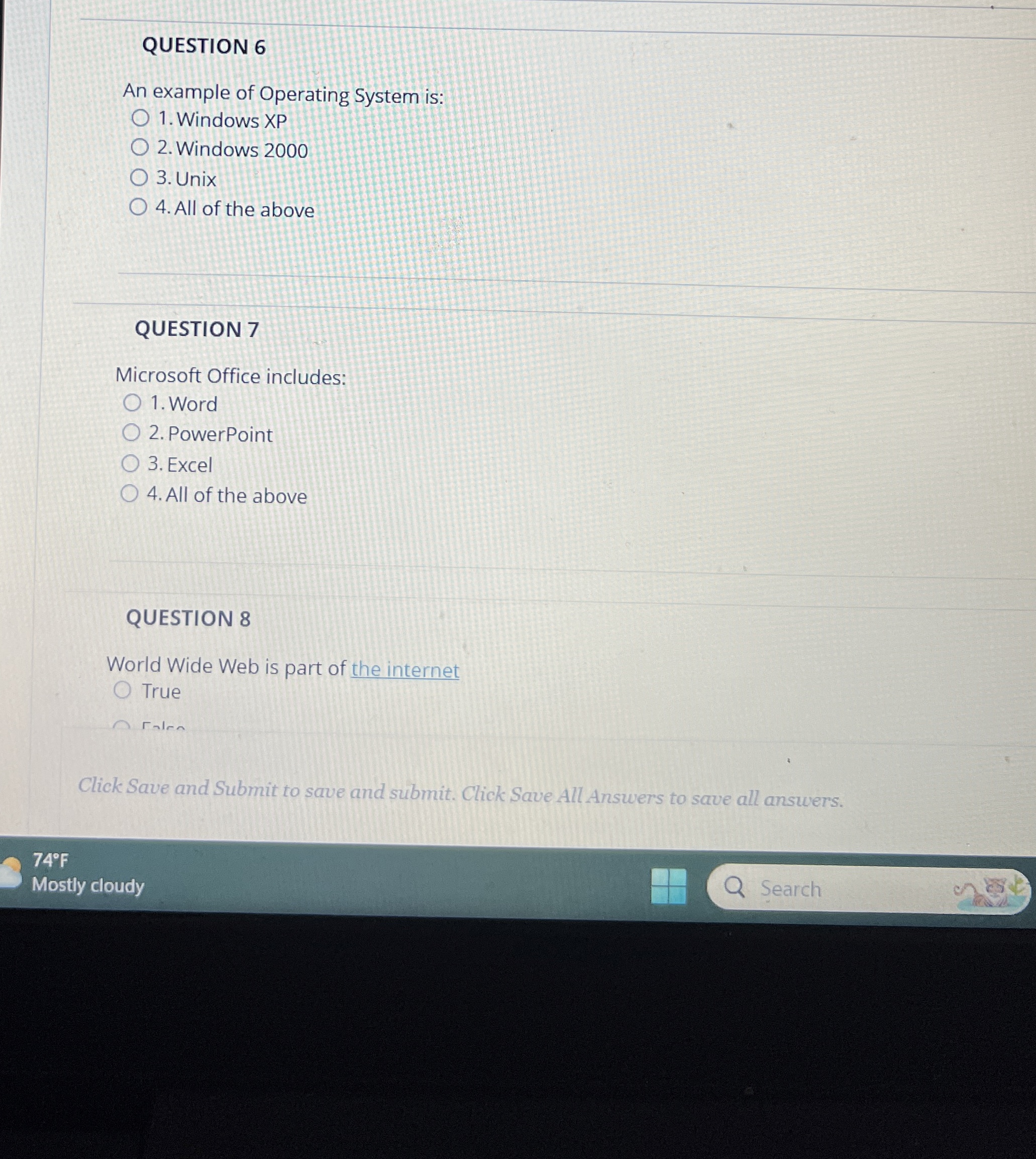 Solved QUESTION 6An example of Operating System is:Windows | Chegg.com