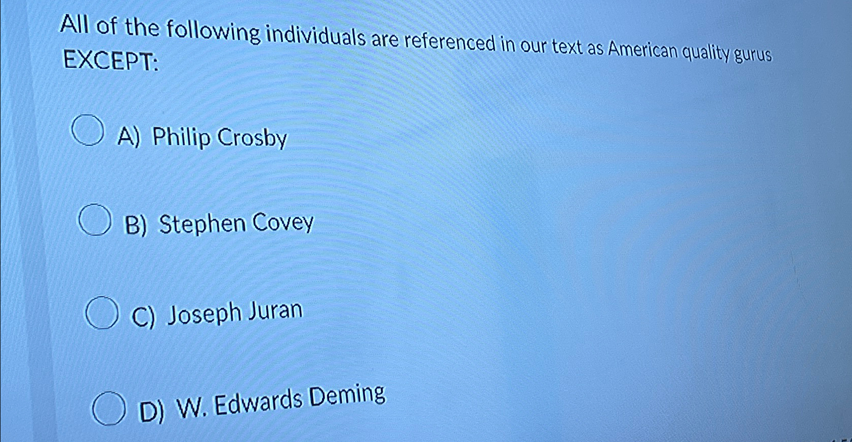 Solved All of the following individuals are referenced in | Chegg.com