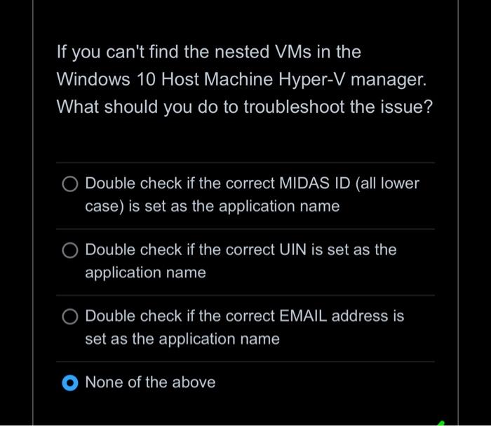 Solved If You Cant Find The Nested Vms In The Windows 10