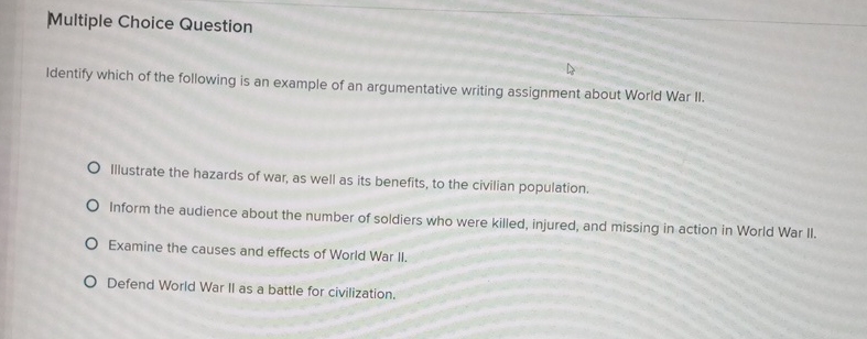 Solved Multiple Choice QuestionIdentify which of the | Chegg.com