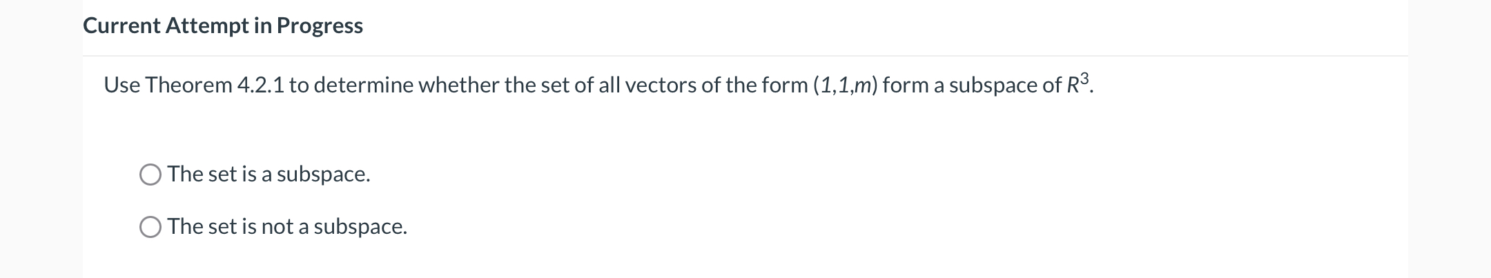Solved Current Attempt in ProgressUse Theorem 4.2.1 ﻿to | Chegg.com