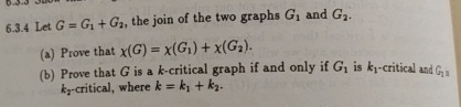 Solved 6.3.4 ﻿Let G=G1+G2, ﻿the join of the two graphs G1 | Chegg.com