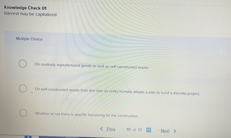 Solved Knowledge Check 01Interest may be capitalizedMultiple | Chegg.com