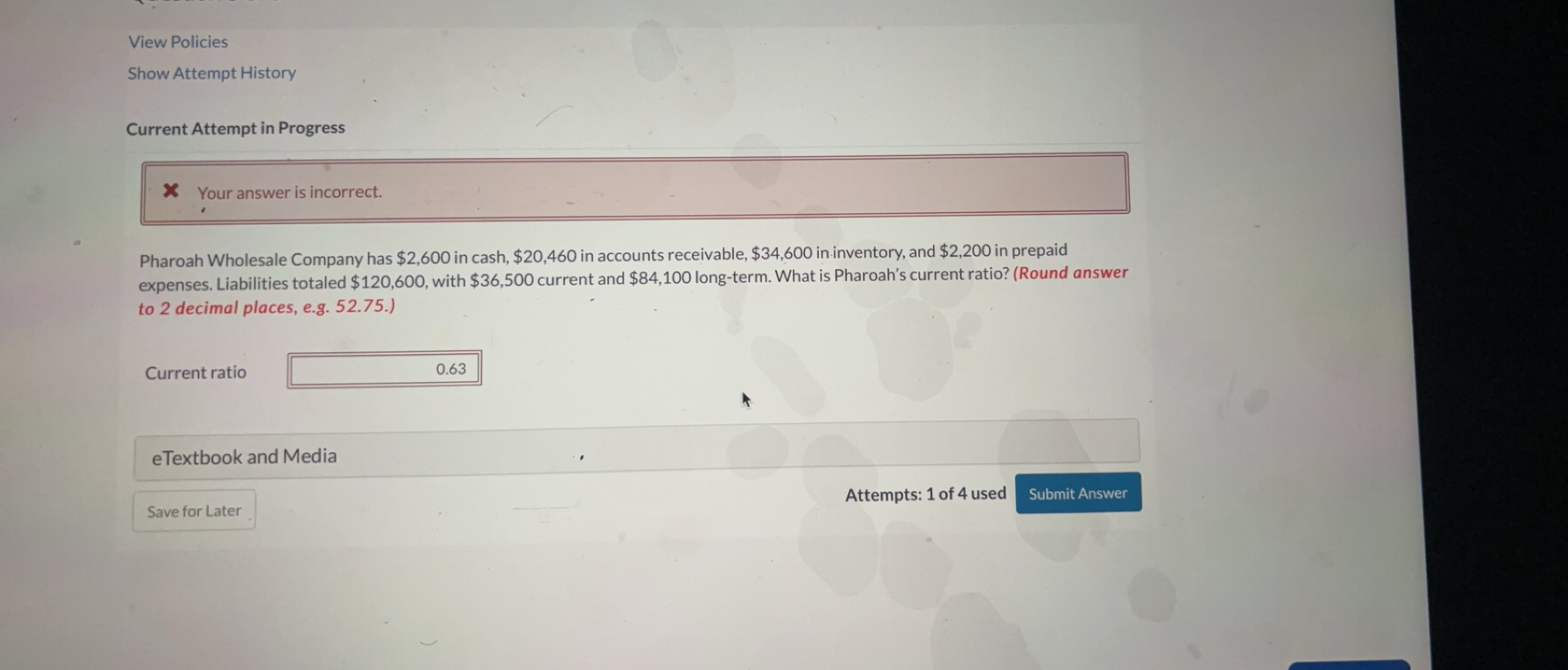 Solved View PoliciesShow Attempt HistoryCurrent Attempt in | Chegg.com