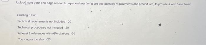 Solved Uploac here your one page research paper on how (what | Chegg.com