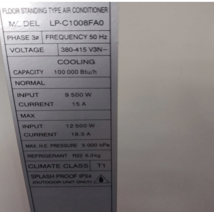 For a cupboard split air-conditioning unit, the | Chegg.com