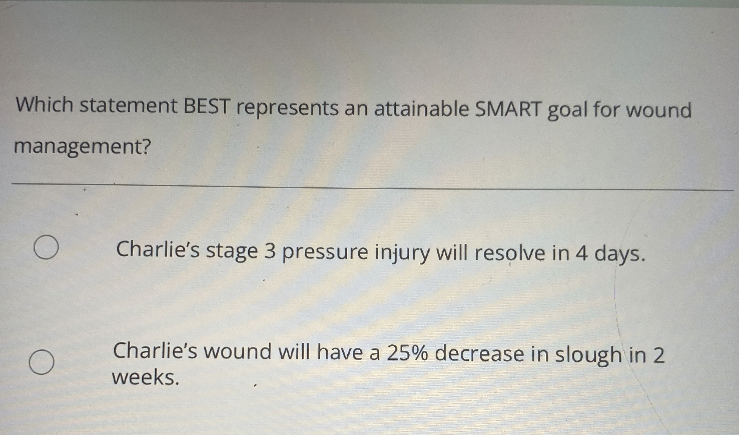 Solved Which statement BEST represents an attainable SMART | Chegg.com