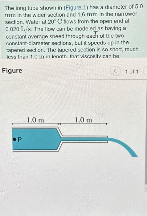 Solved The long tube shown in (Figure 1) has a diameter of | Chegg.com