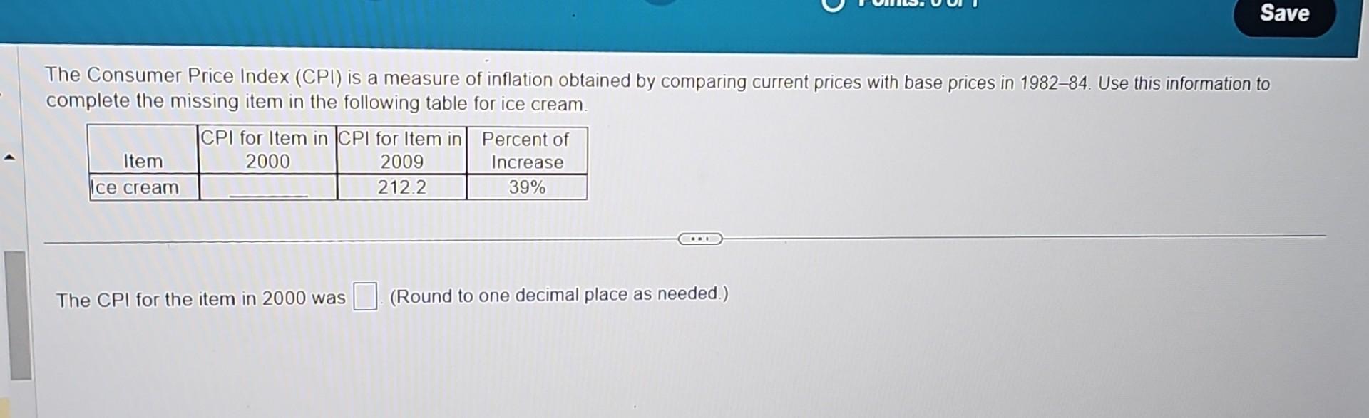 Solved The Consumer Price Index (CPI) is a measure of | Chegg.com