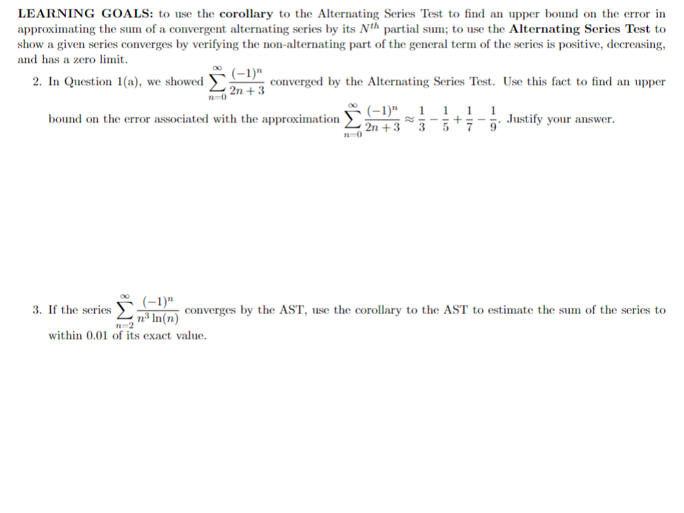 Solved LEARNING GOALS: to use the corollary to the | Chegg.com