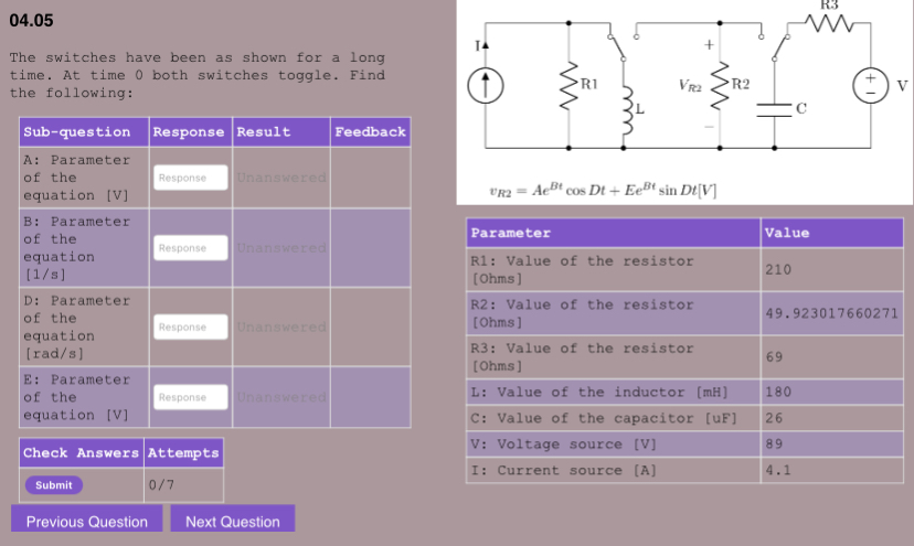 Solved 04.05The switches have been as shown for a long time. | Chegg.com