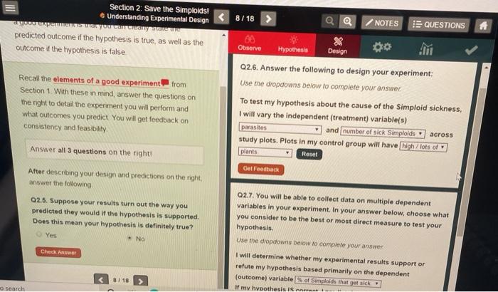 Section 2: Save the Simploids! Understanding | Chegg.com
