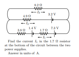 Solved Find the current I1 in ﻿the 1.7Ωresistorat ﻿the | Chegg.com