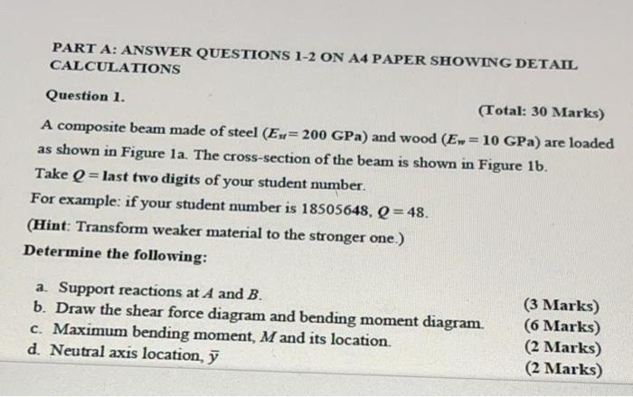 Solved PART A: ANSWER QUESTIONS 1-2 ON A4 PAPER SHOWING | Chegg.com
