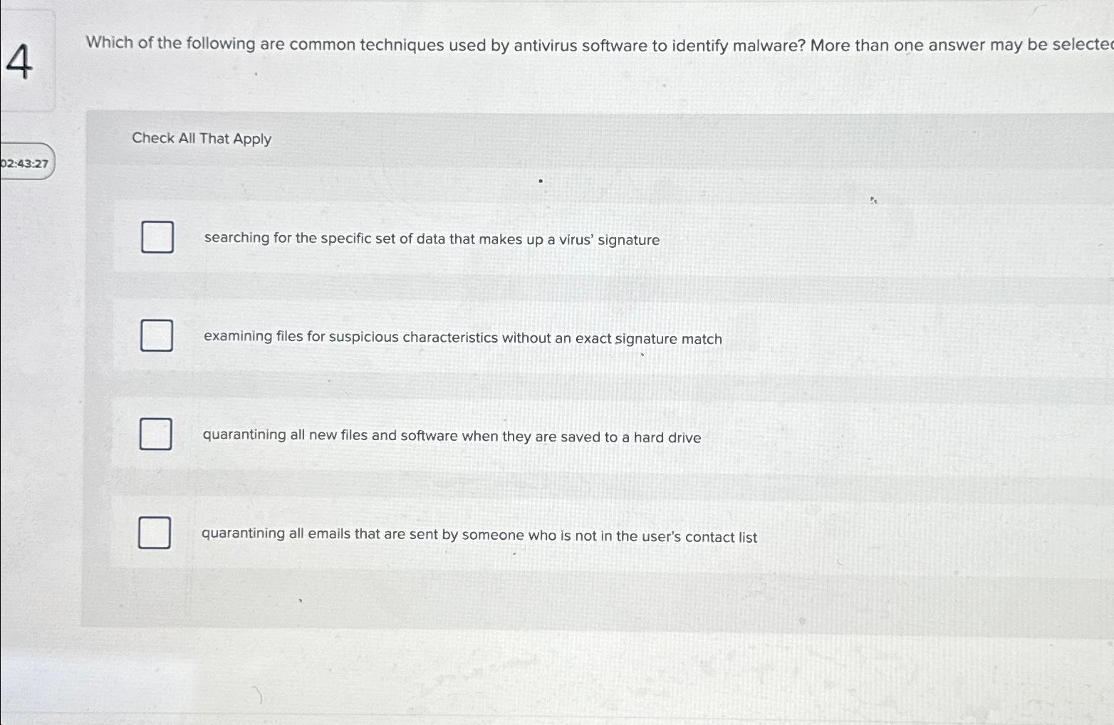 Solved 4Which of the following are common techniques used by | Chegg.com
