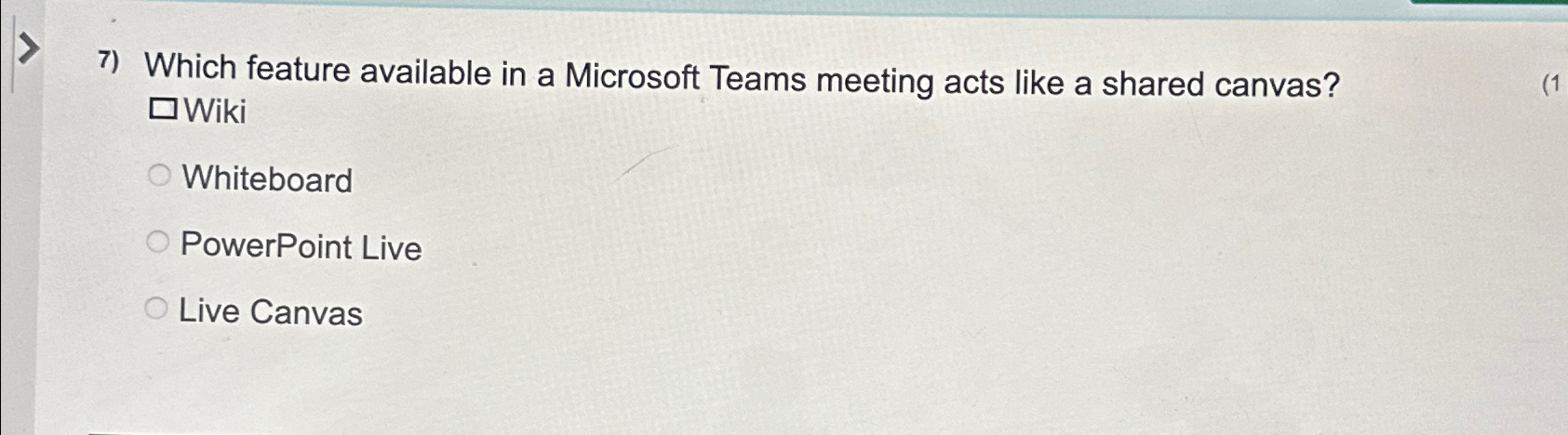 Solved Which feature available in a Microsoft Teams meeting | Chegg.com