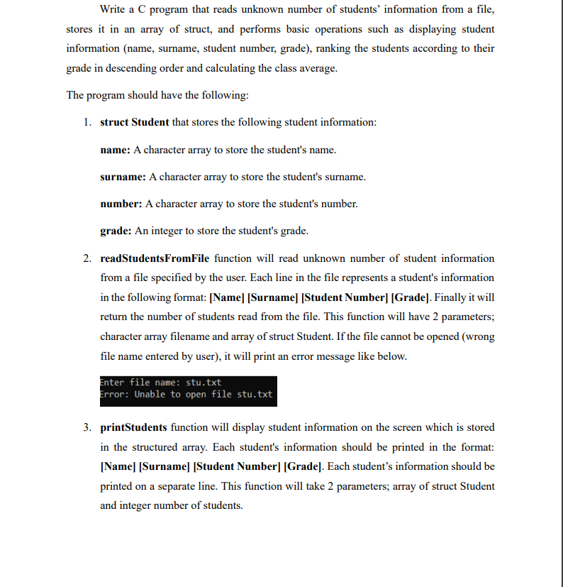 Solved Write a C program that reads unknown number of | Chegg.com