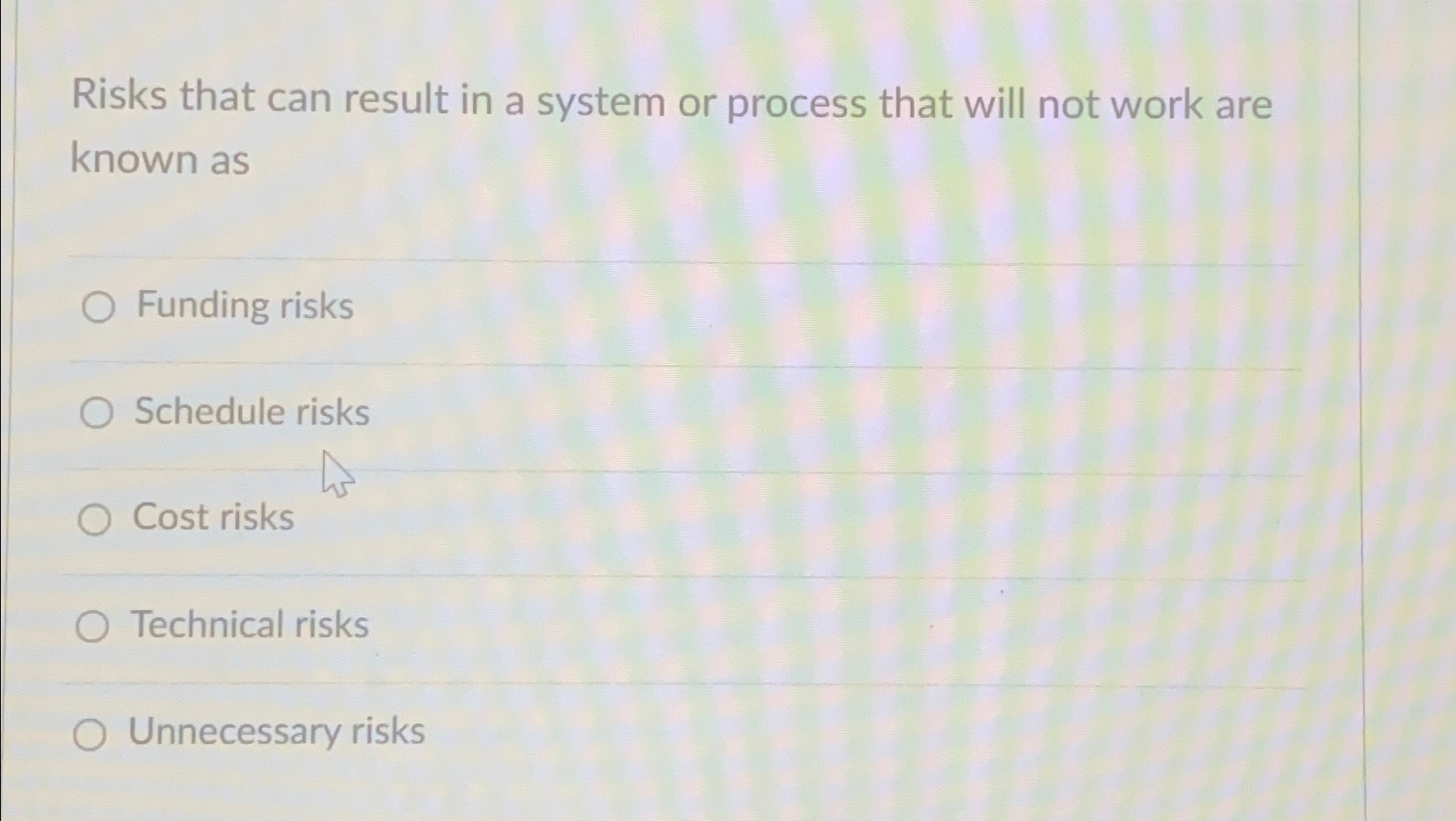 Solved Risks that can result in a system or process that | Chegg.com