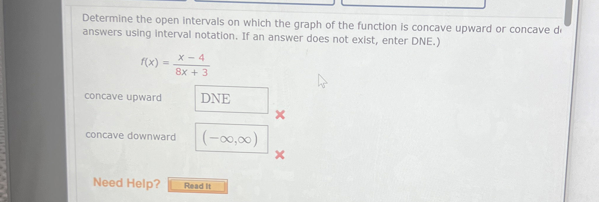 Solved Determine the open intervals on which the graph of | Chegg.com