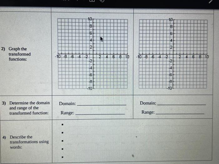 Solved UNIT 2 ASSIGNIMENT: QUADRATICS \\& TRANSFORMATIONS | Chegg.com