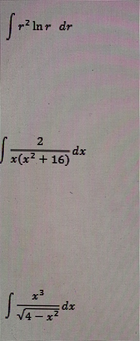 Solved | 21 gr² Inr dr +1) dx xx + 16) | | Chegg.com