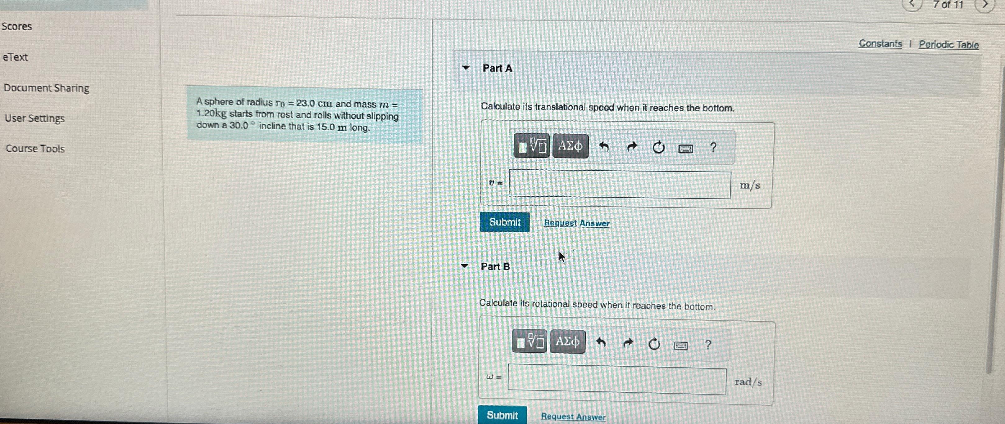 Solved 7 ﻿of 11Scores ﻿Constants ?()Periodic | Chegg.com