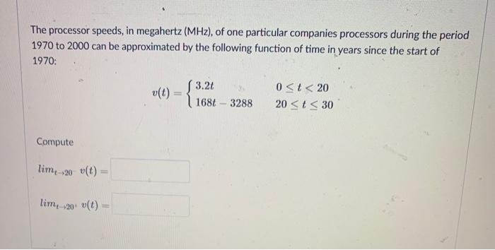 Solved The processor speeds, in megahertz (MHz), of one | Chegg.com
