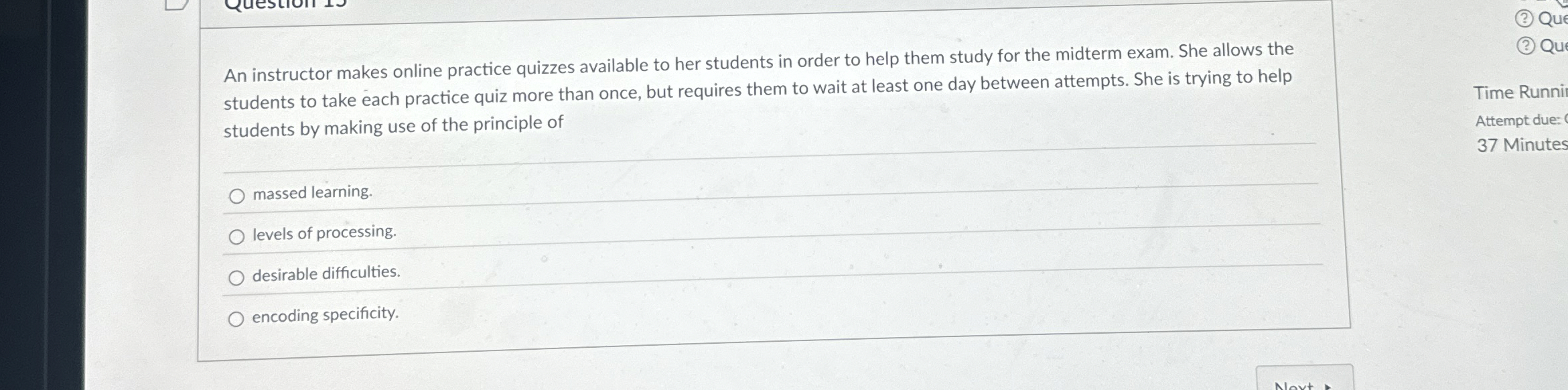 Solved An instructor makes online practice quizzes available | Chegg.com